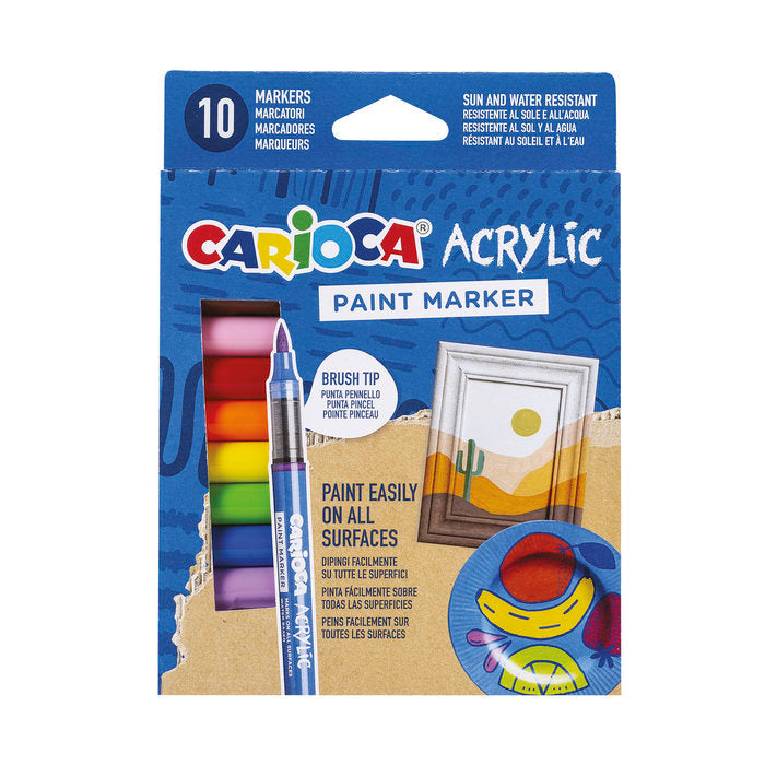 Rotulador Carioca Acrilico 10 Unidades Colores Surtido | Universal Esp ...