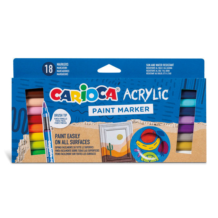 Rotulador Carioca Acrilico 18 Colores Surtidos | Universal Española S ...