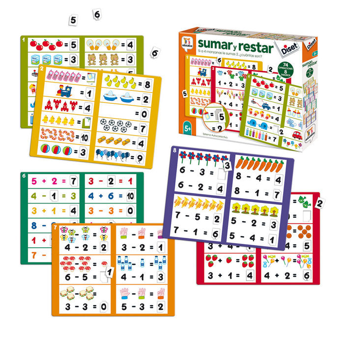 JUEGO EDUCATIVO SUMAR Y RESTAR | DISET | 1 UNIDAD | 8410446689547 ...